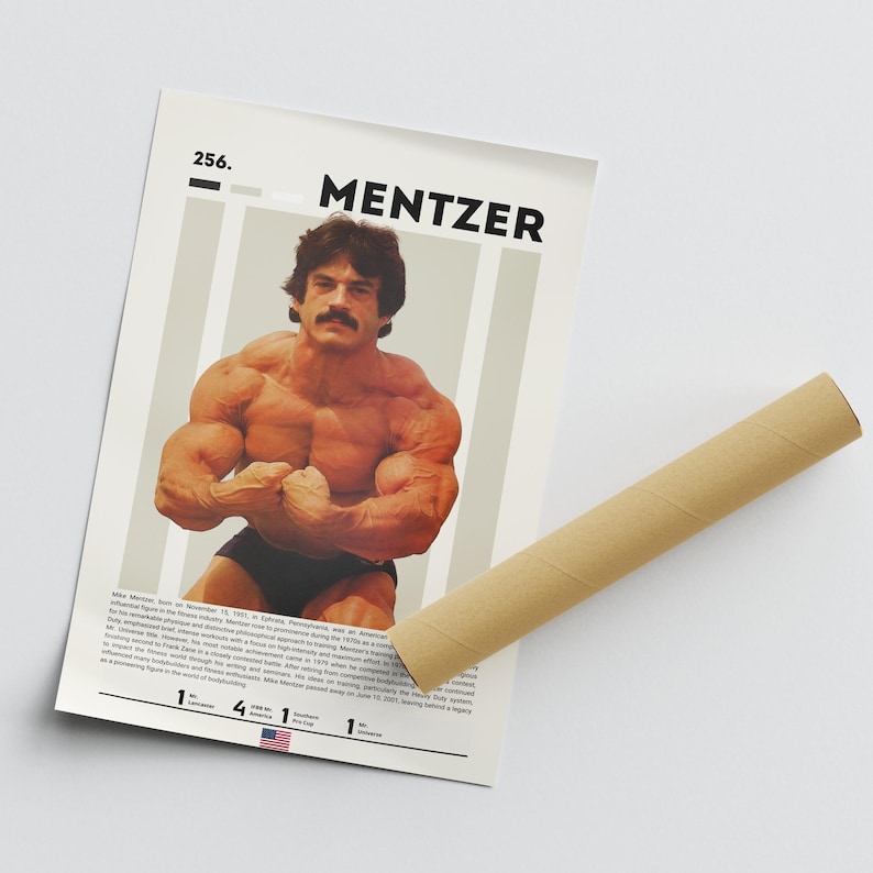 Mike Mentzer Poster, Bodybuilding Poster, Gym Posters, Motivational ...