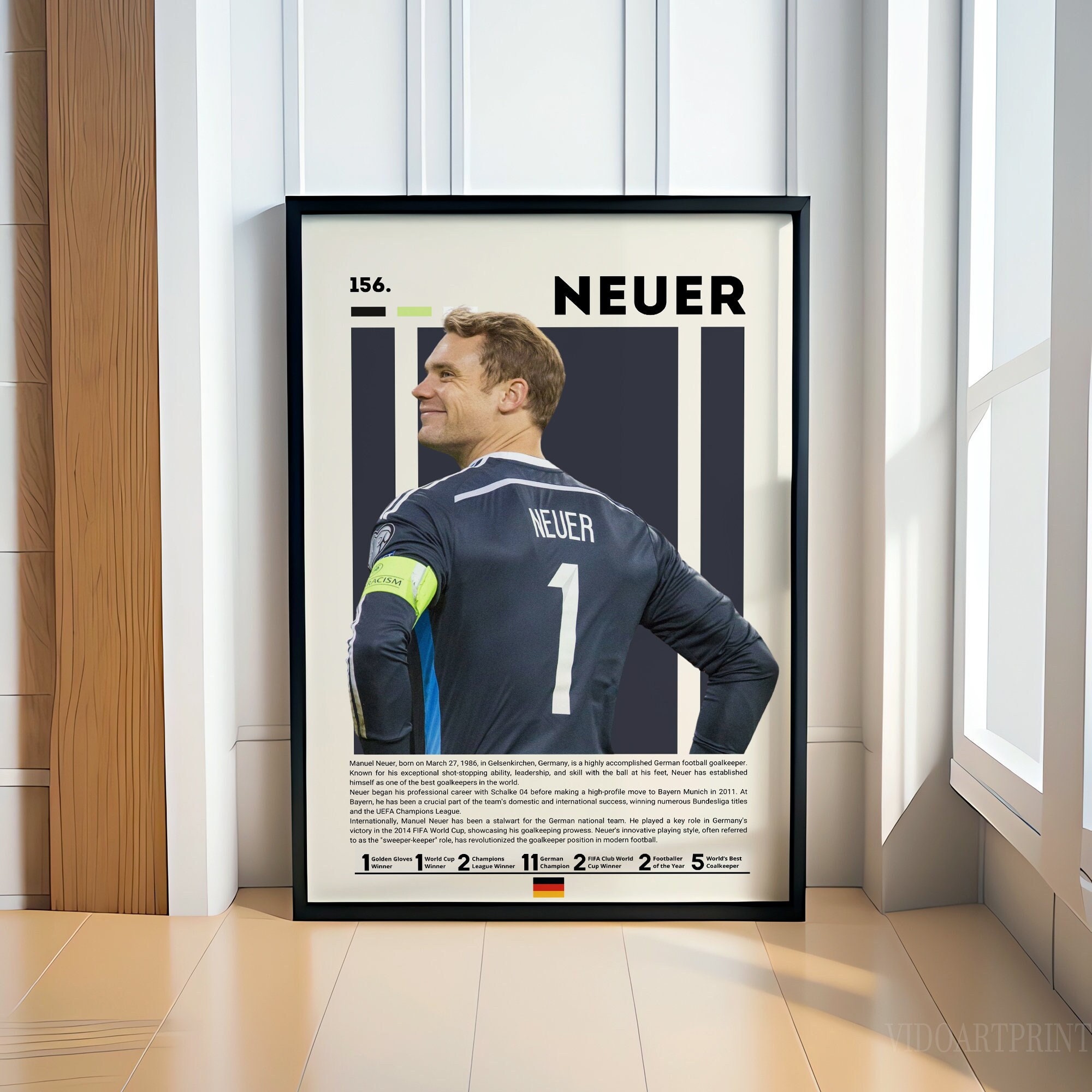 Manuel Neuer Poster, Digital Soccer Poster, Sports Poster, Motivational ...