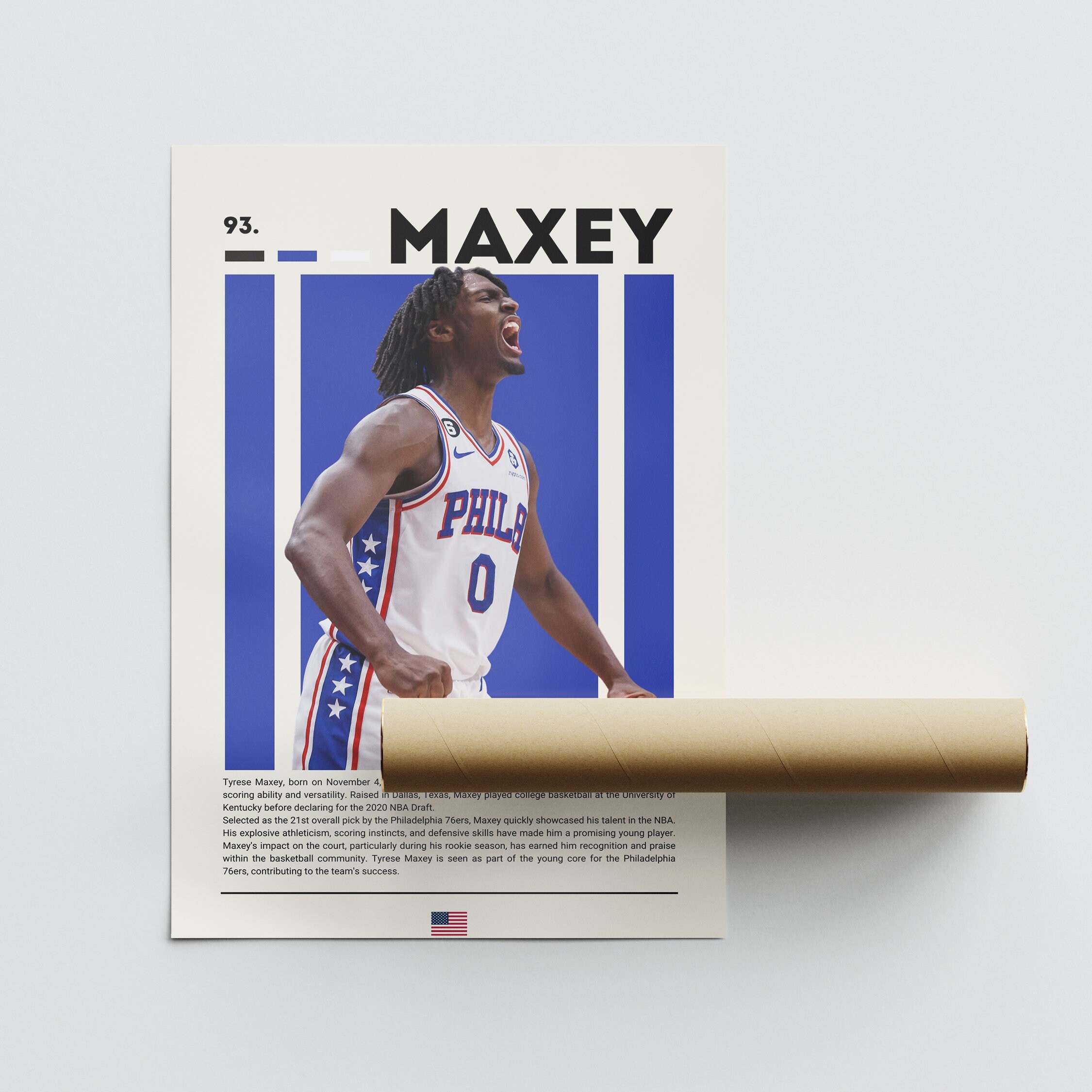 Tyrese Maxey Poster, Basketball Poster, Sports Poster, Motivational ...