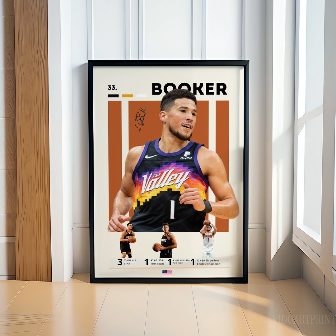 Devin Booker Poster, Basketball Poster, Phoenix Suns Poster ...