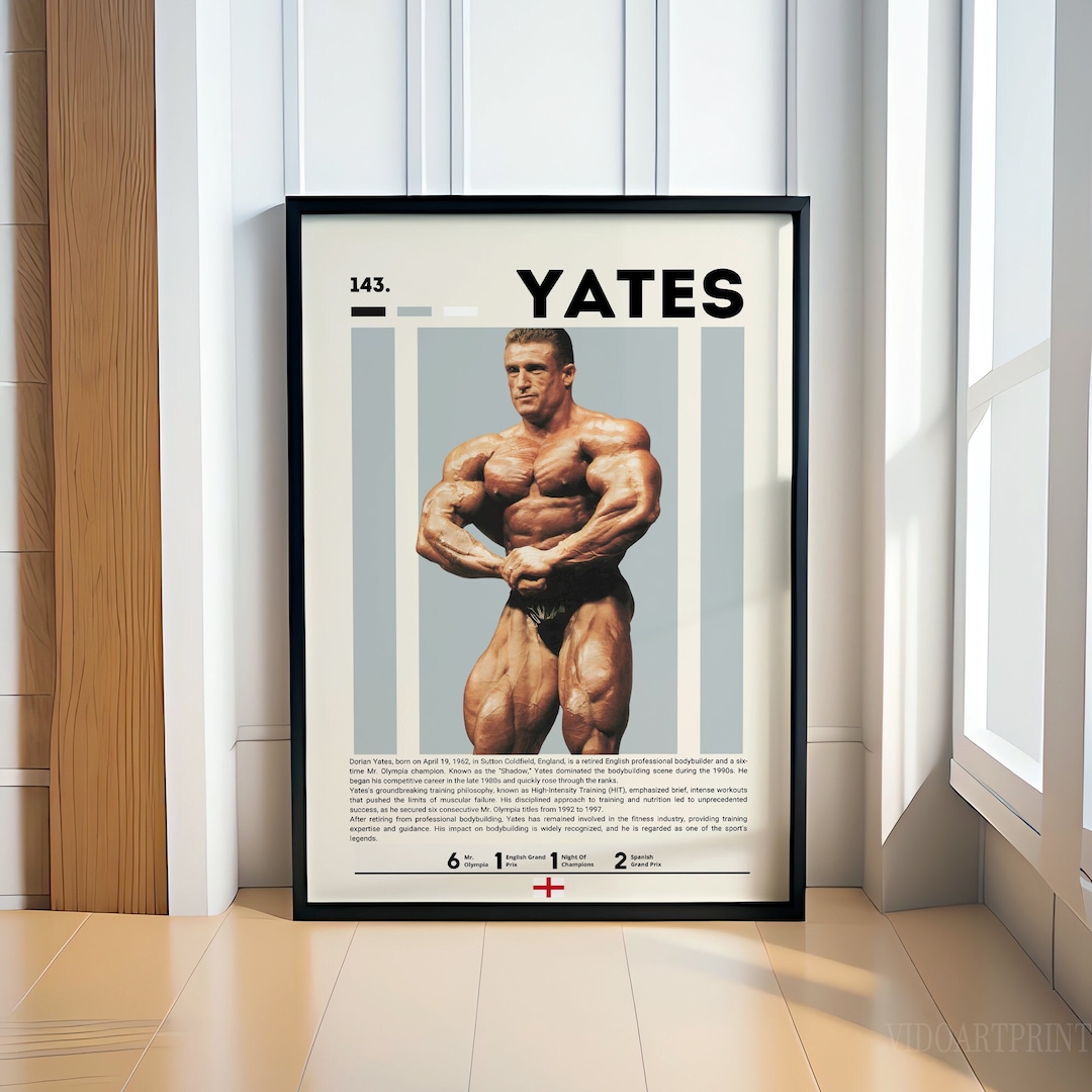 Dorian Yates Bodybuilding Motivational Workout Poster Art Dorian Yates ...