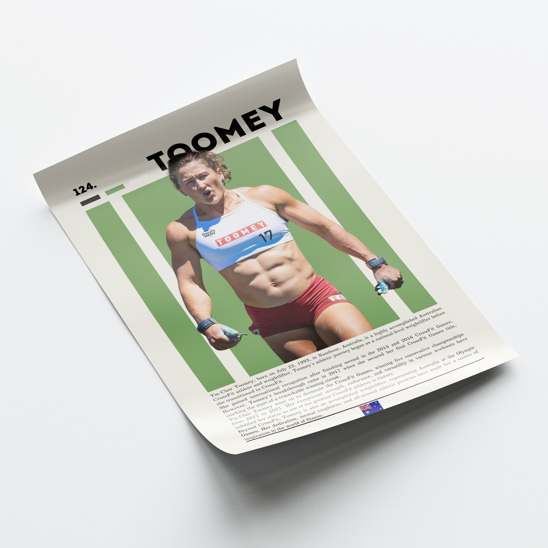 Tia-clair Toomey Poster, Crossfit Poster, Sports Poster, Motivational ...