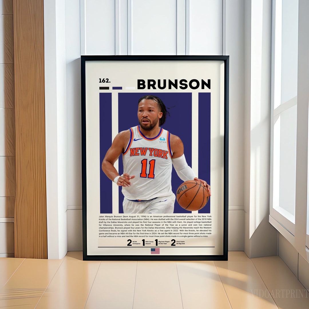 Jalen Brunson Poster, Basketball Poster, NBA Poster, Motivational ...