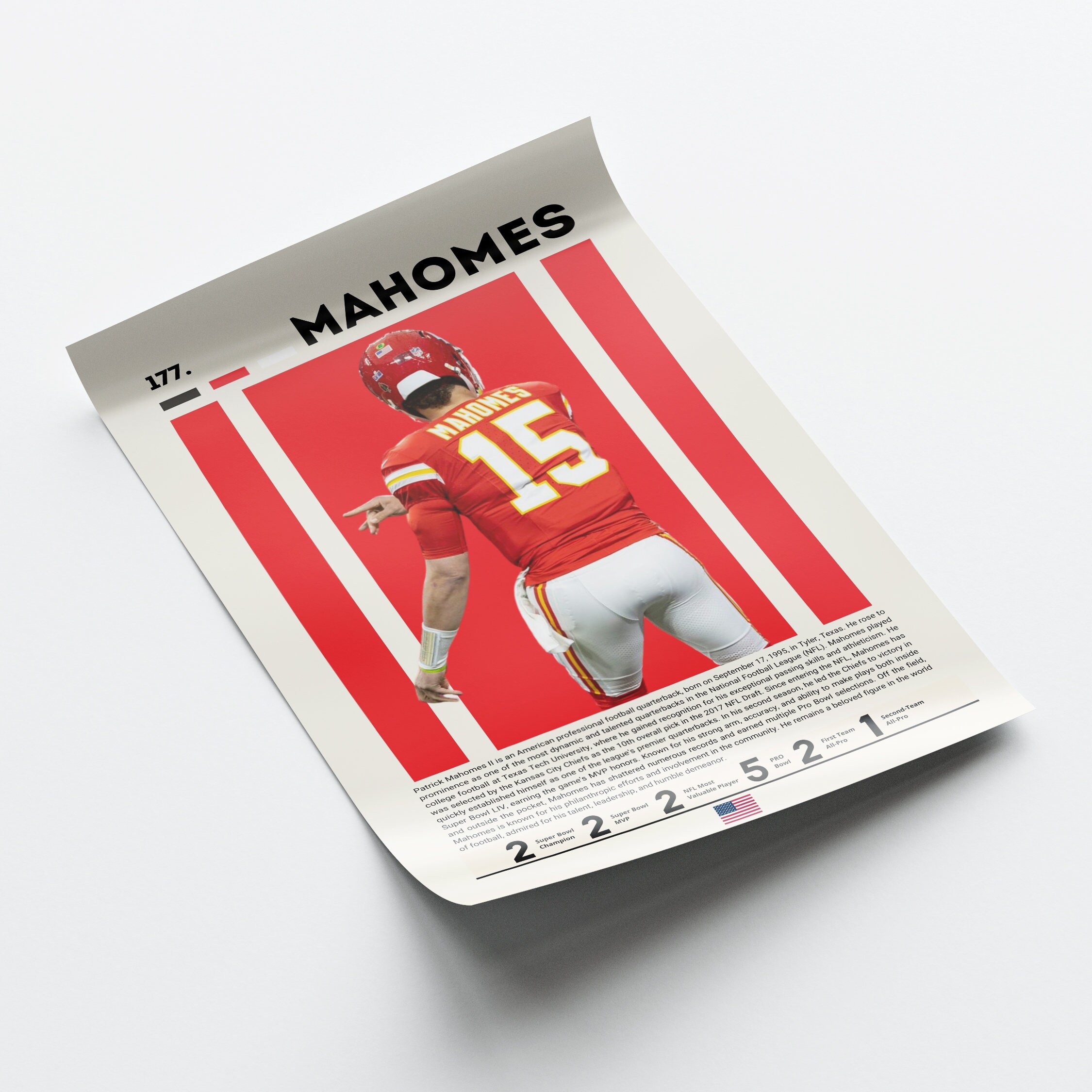 Patrick Mahomes Poster, Football Poster, NFL Poster, Sports Poster ...