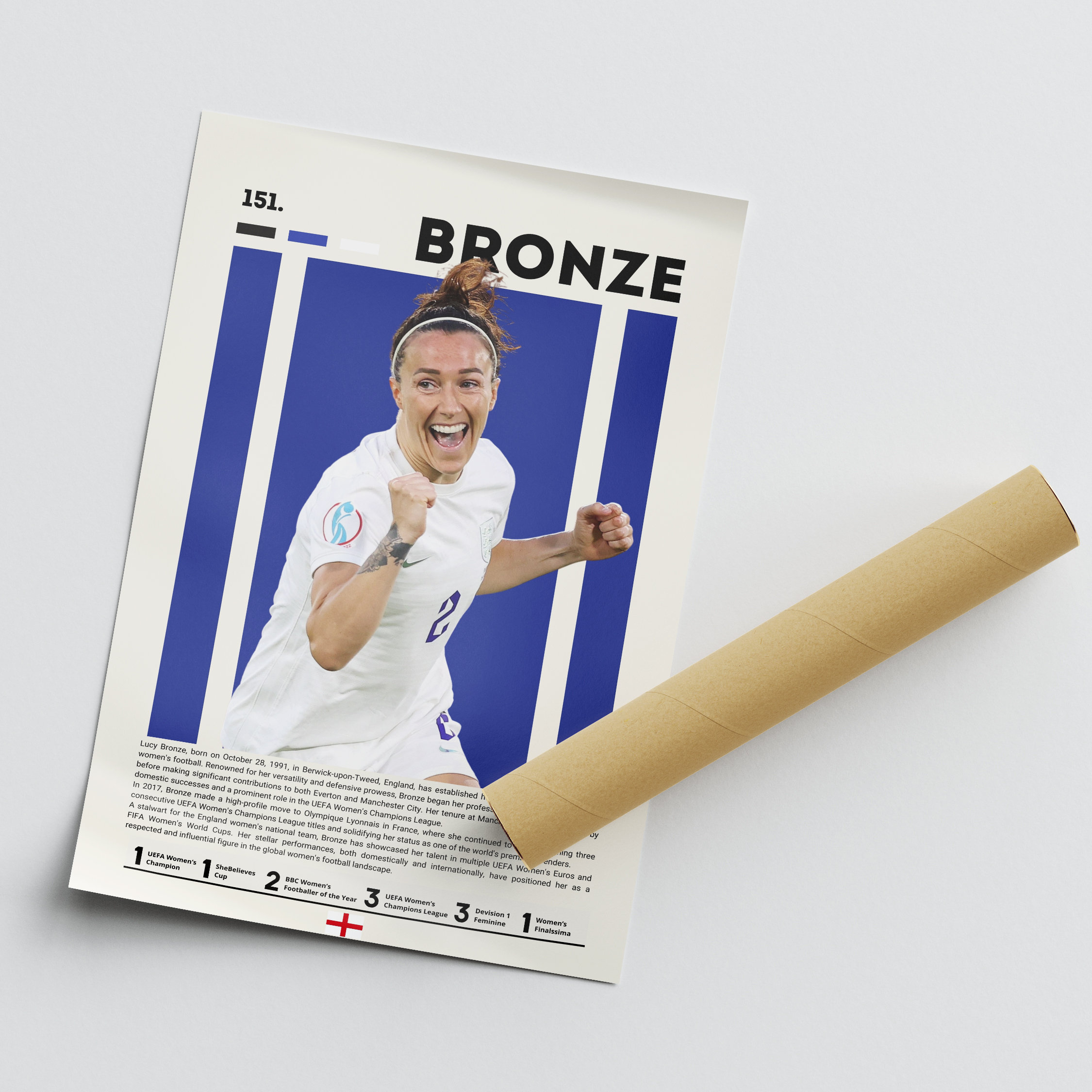 Lucy Bronze Poster, Digital Soccer Poster, Sports Poster, Motivational ...
