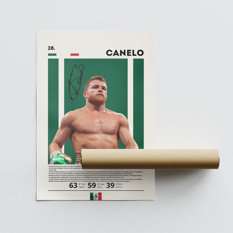 Canelo Alvarez Poster, Boxing Poster, Sports Poster, Motivational ...