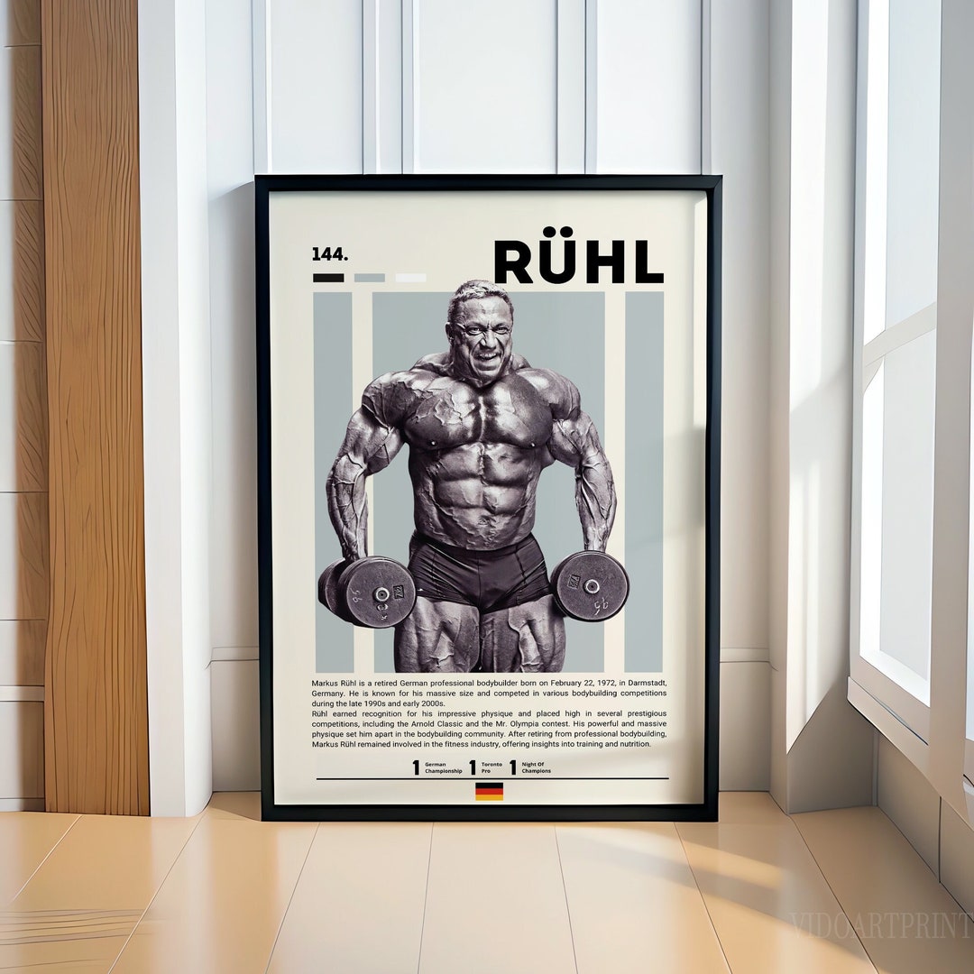 Markus Ruhl Poster, Bodybuilding Poster, Sports Poster, Motivational ...