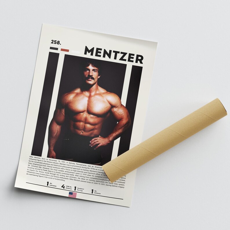Mike Mentzer Poster, Bodybuilding Poster, Gym Posters, Motivational ...