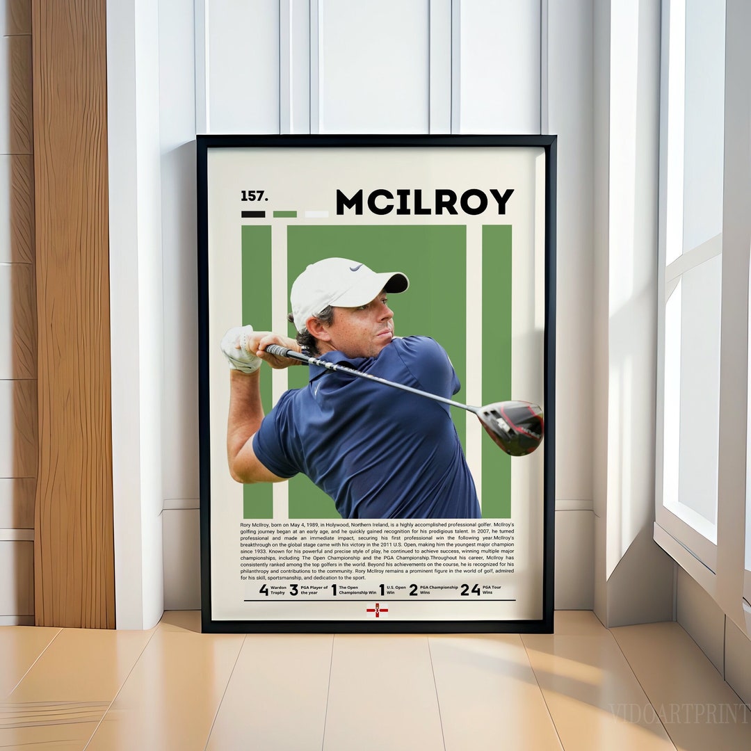 Rory Mcilroy Poster, Digital Golf Poster, Sports Poster, Motivational ...