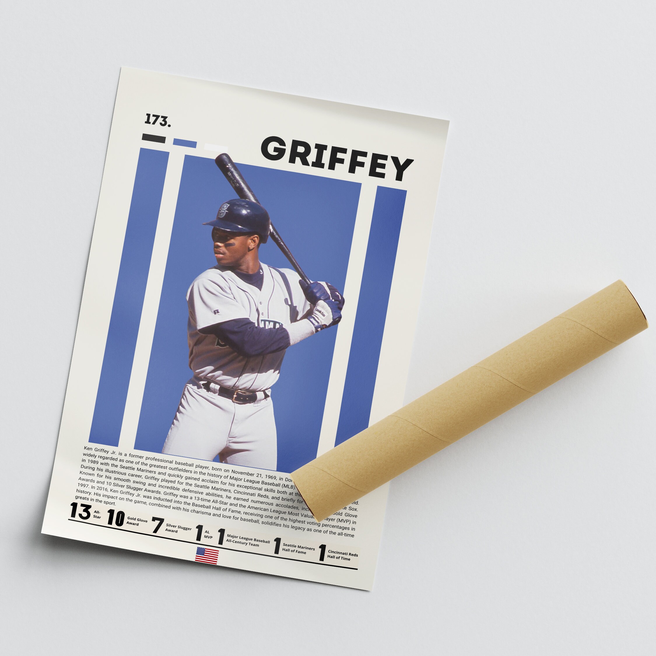 Ken Griffey Jr. Poster, Baseball Poster, Sports Poster, Motivational ...