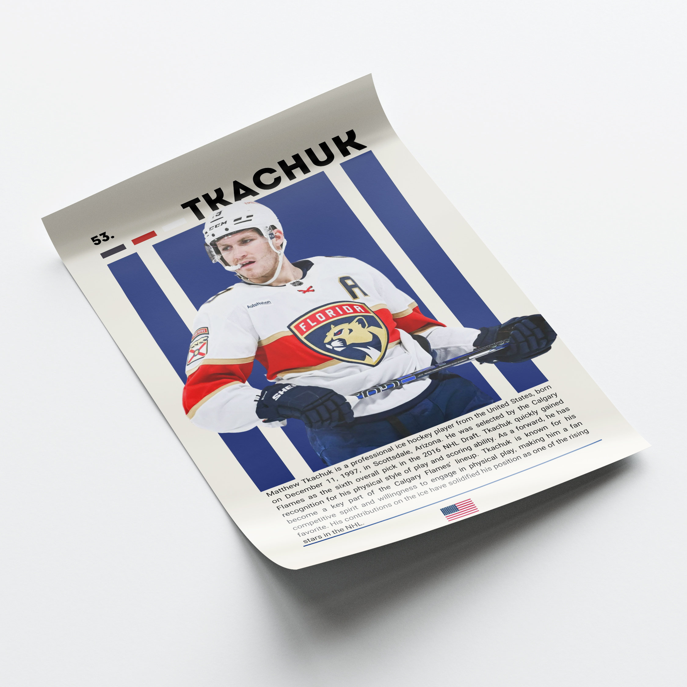 Matthew Tkachuk Poster, Hockey Poster, Sports Poster, Motivational ...