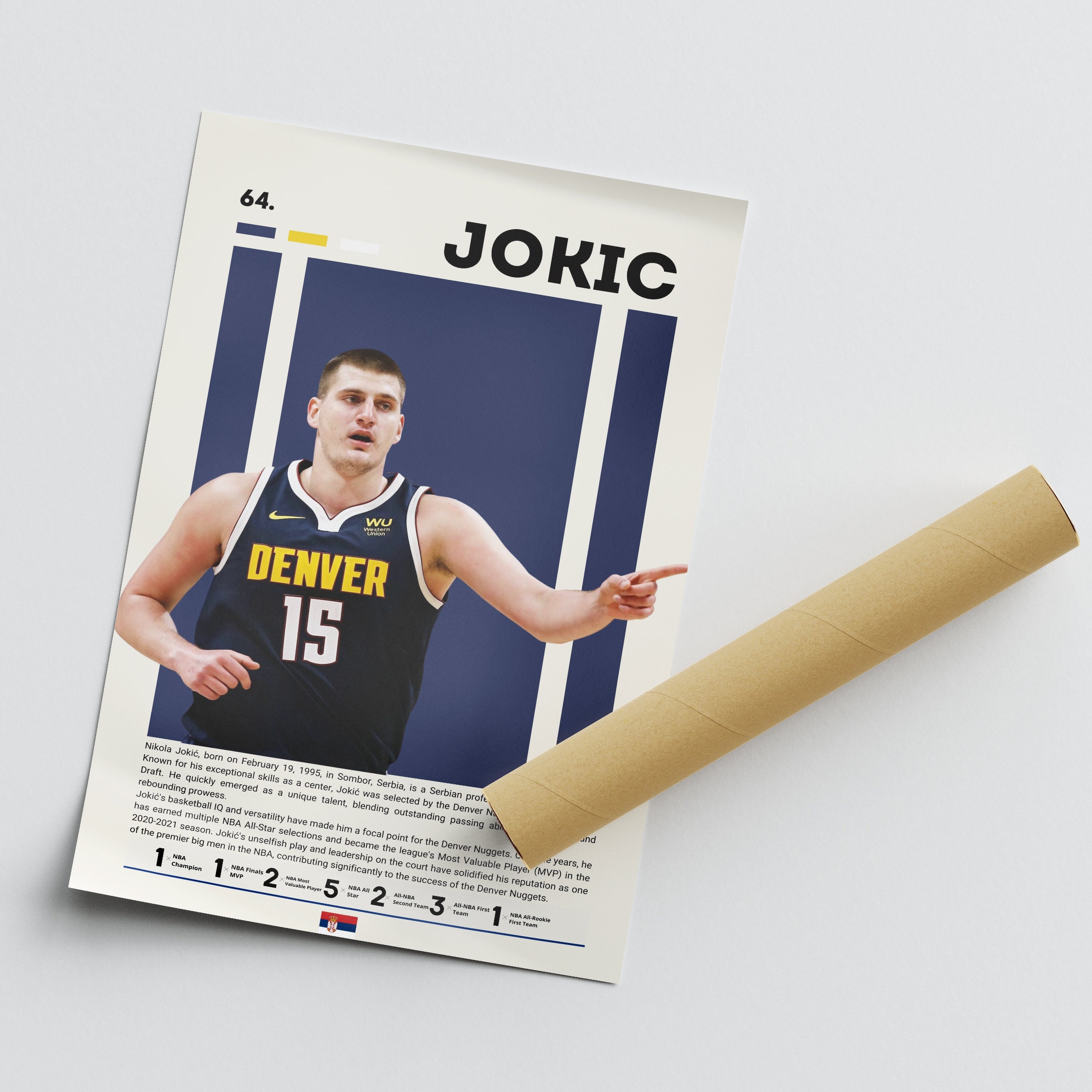 Nikola Jokic Poster, Basketball Poster, Denver Nuggets Poster ...