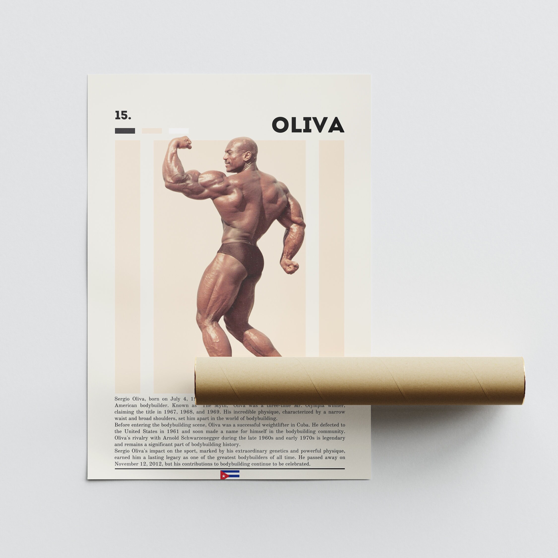 Sergio Oliva Poster, Bodybuilding Poster, Gym Posters, Motivational ...