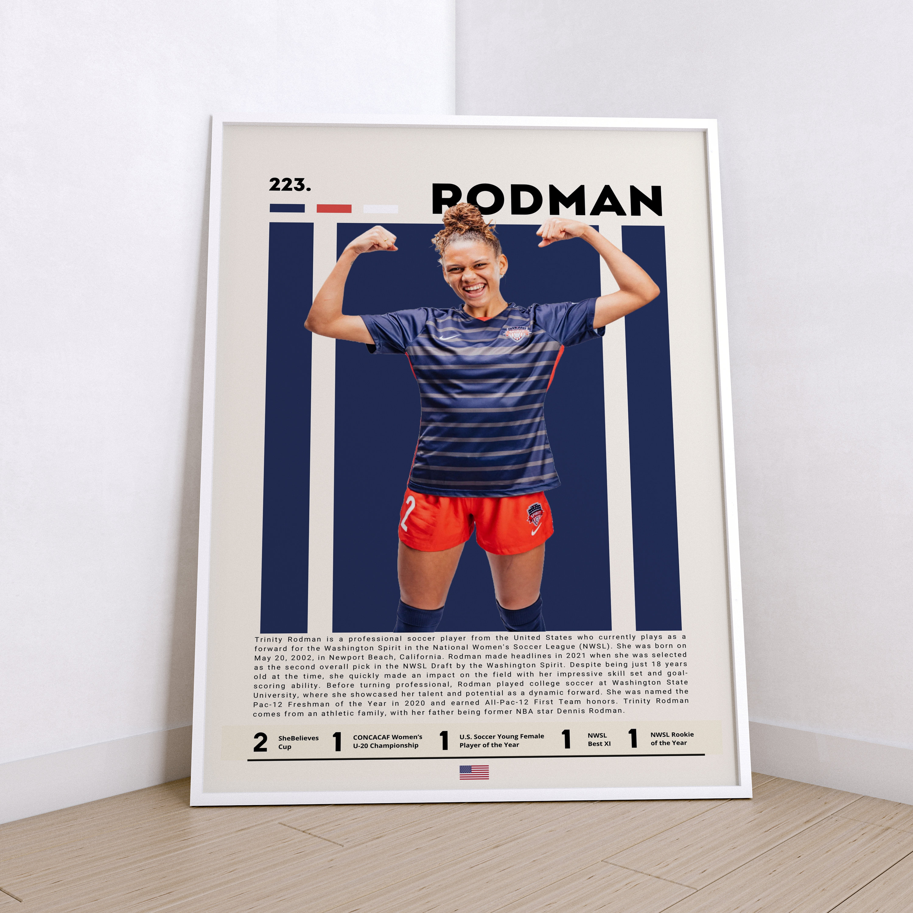 Trinity Rodman Poster, Basketball Poster, Basketball Print ...