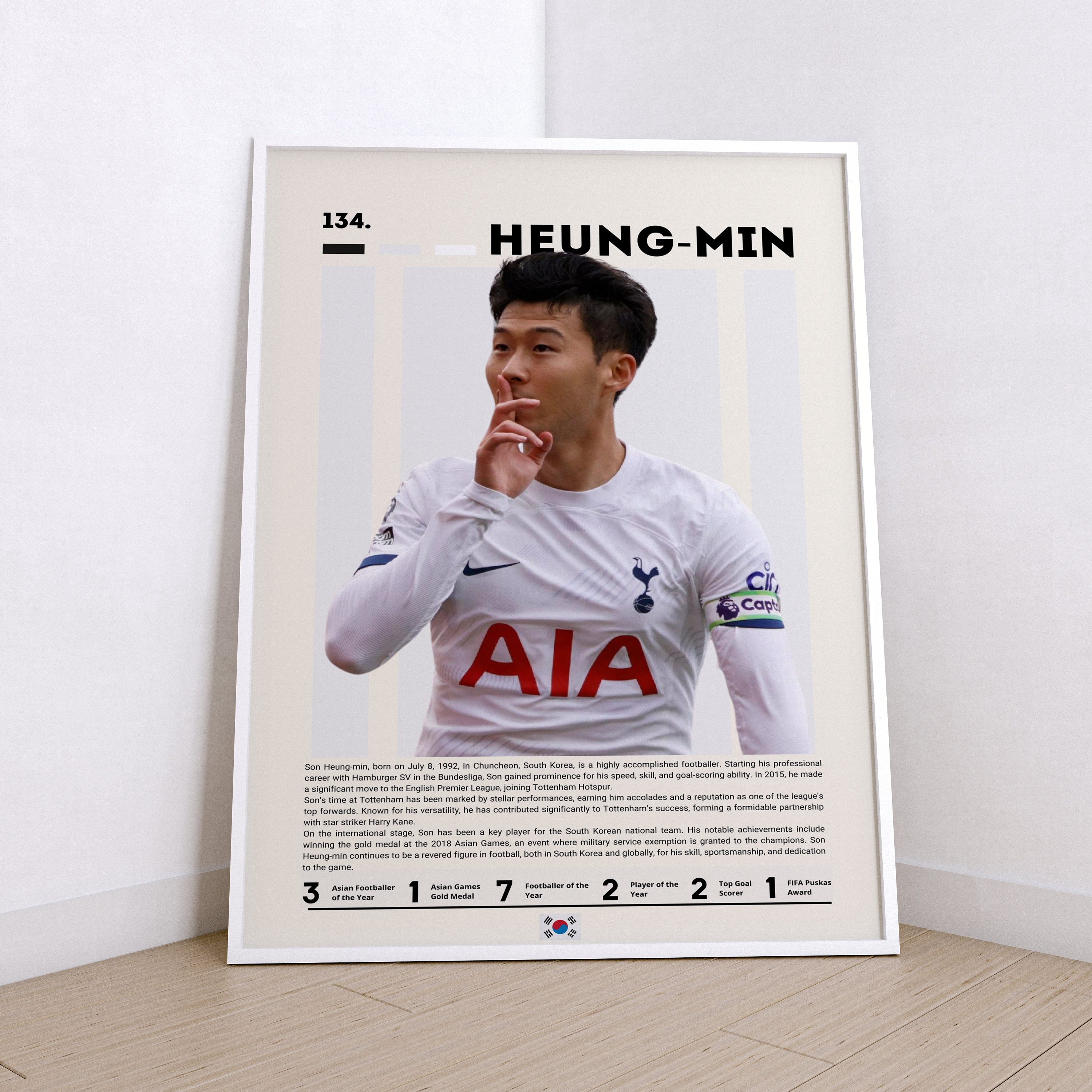 Son Heung Min Poster Digital Soccer Poster Sports Poster Motivational Poster Soccer Decor 