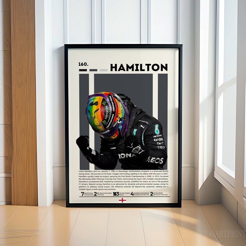 Lewis Hamilton Poster, Formula One Poster, F1 Racing Poster, Car Poster ...