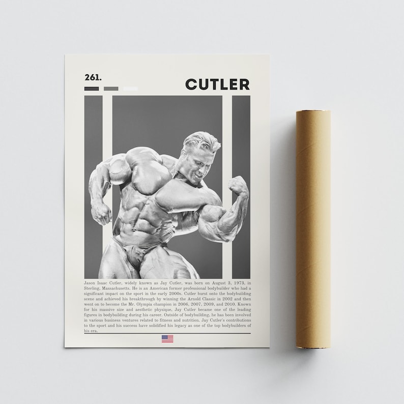 Jay Cutler Poster, Bodybuilding Poster, Gym Posters, Motivational ...