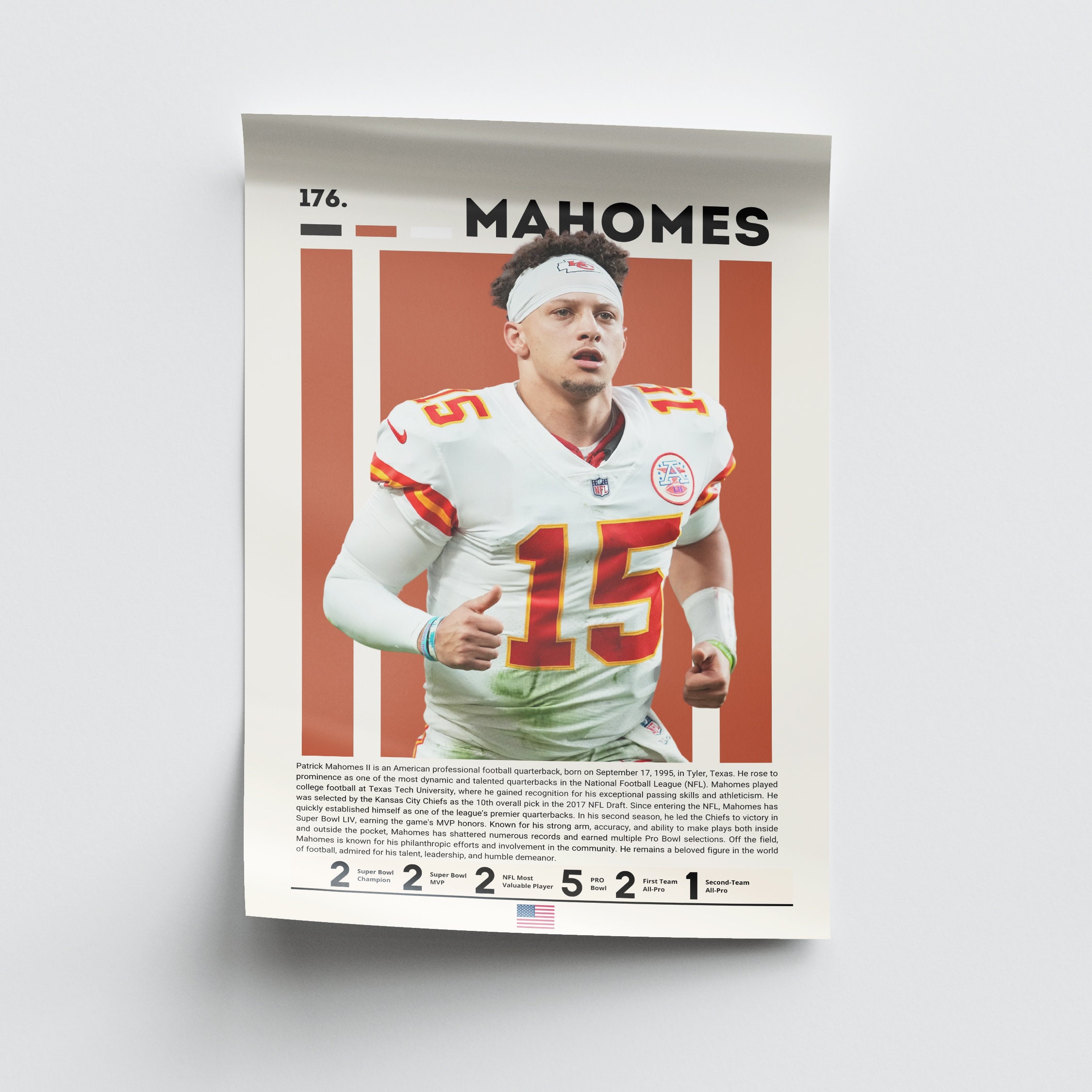 Patrick Mahomes Poster, Football Poster, NFL Poster, Sports Poster ...