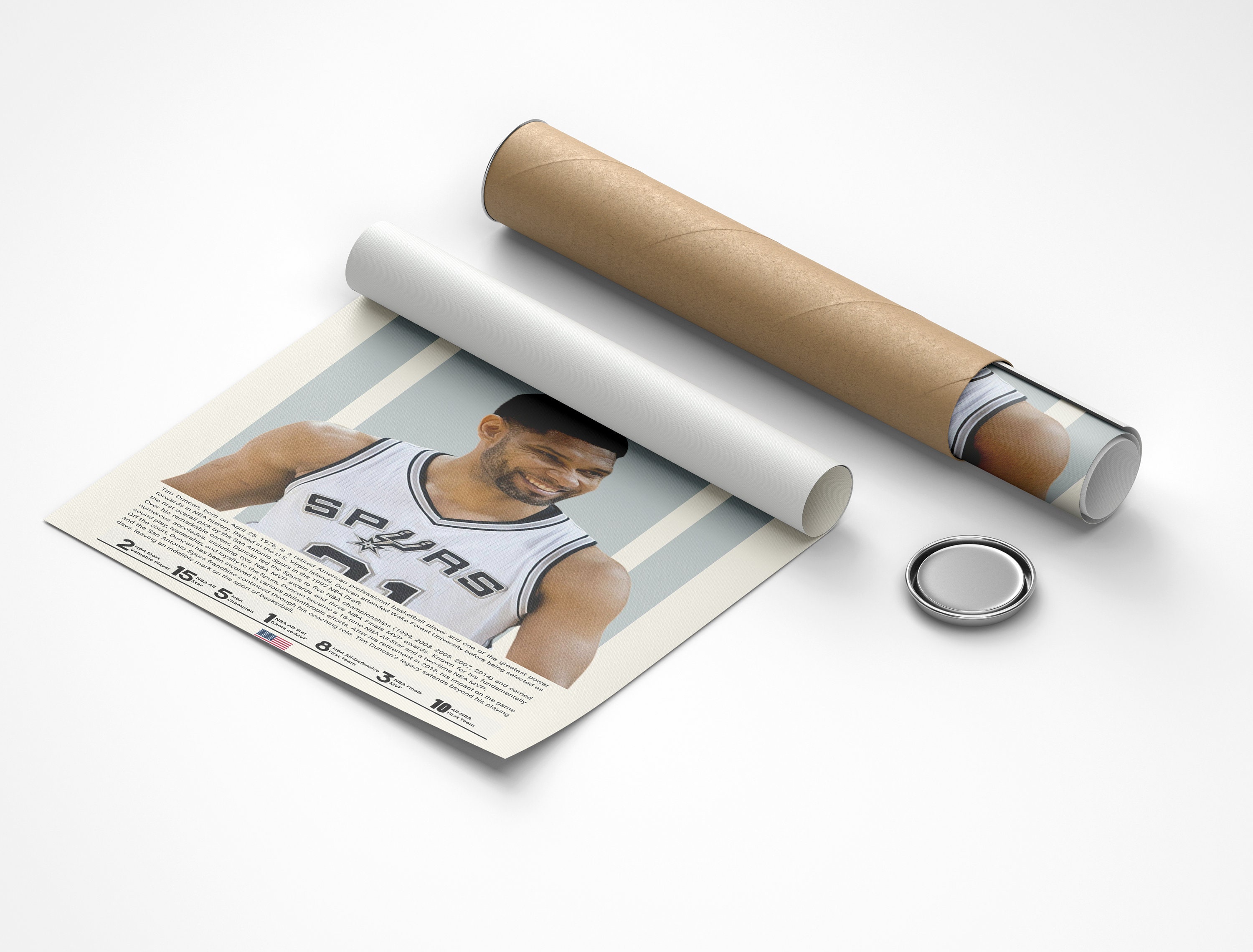 Tim Duncan Poster, Basketball Poster, San Antonio Spurs Poster ...