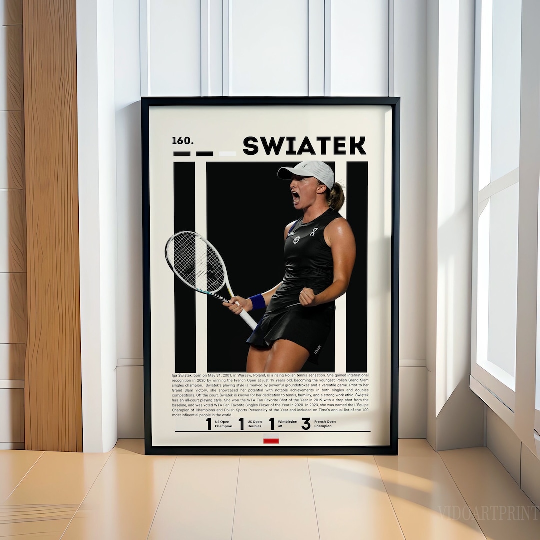 Iga Swiatek Poster, Tennis Poster, Sports Poster, Motivational Poster ...