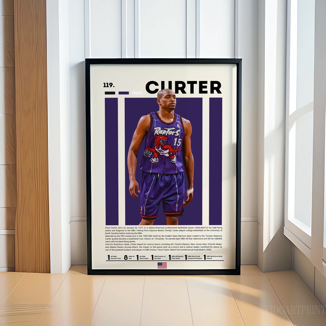 Vince Carter Poster, Basketball Poster, Sports Poster, Motivational ...