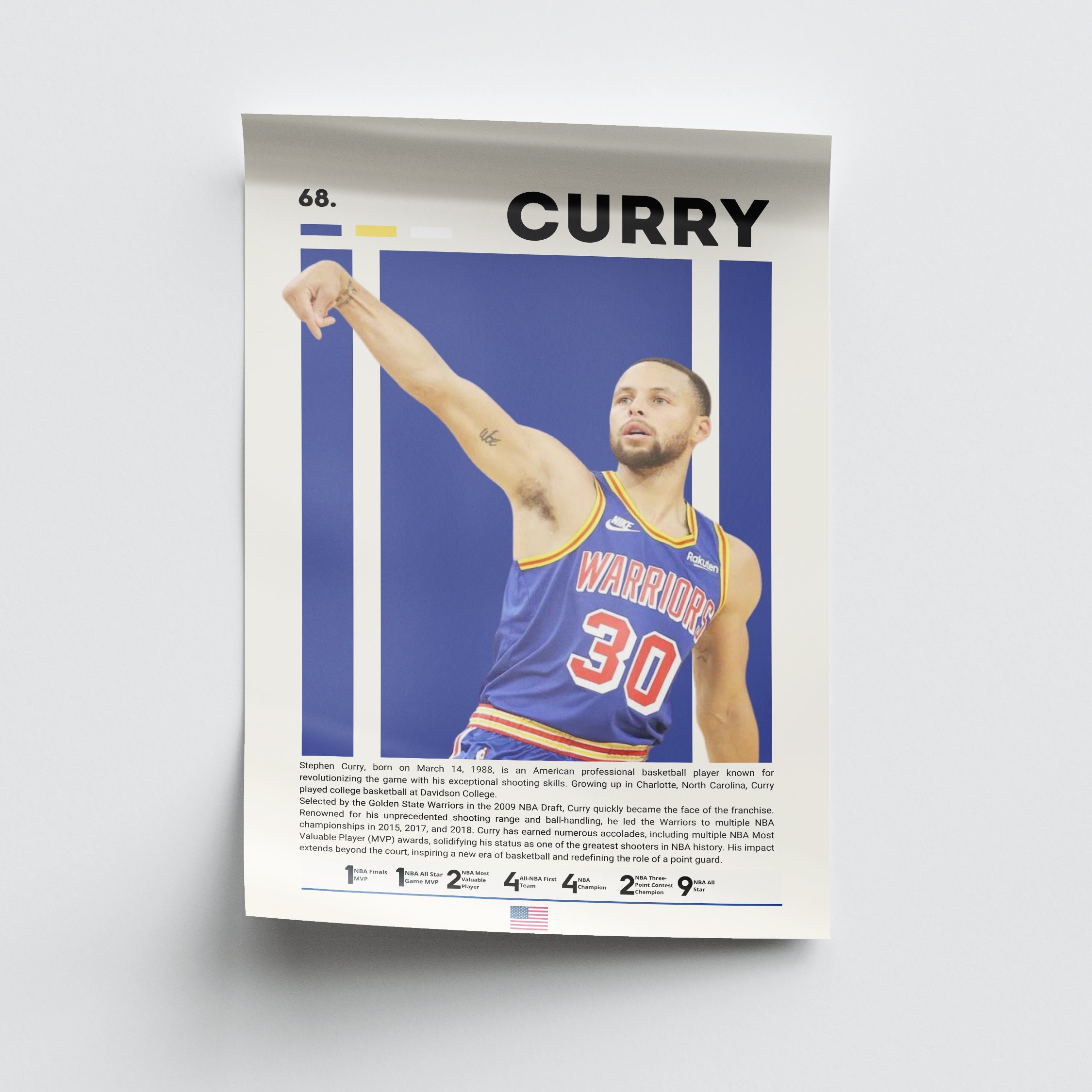 Stephen Curry Poster, Basketball Poster, Golden State Poster ...