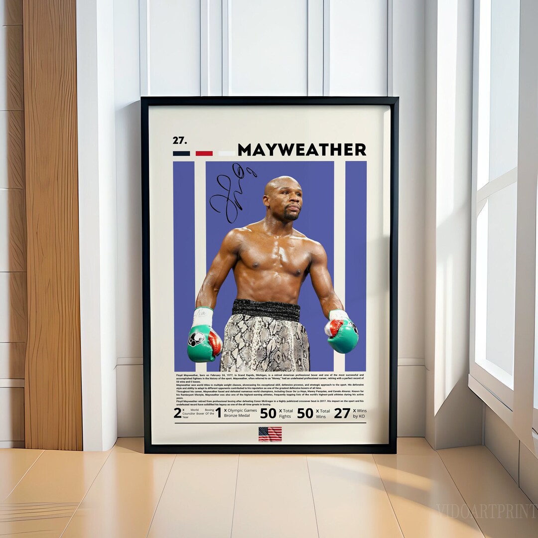 Floyd Mayweather Poster, Boxing Poster, Sports Poster, Motivational ...