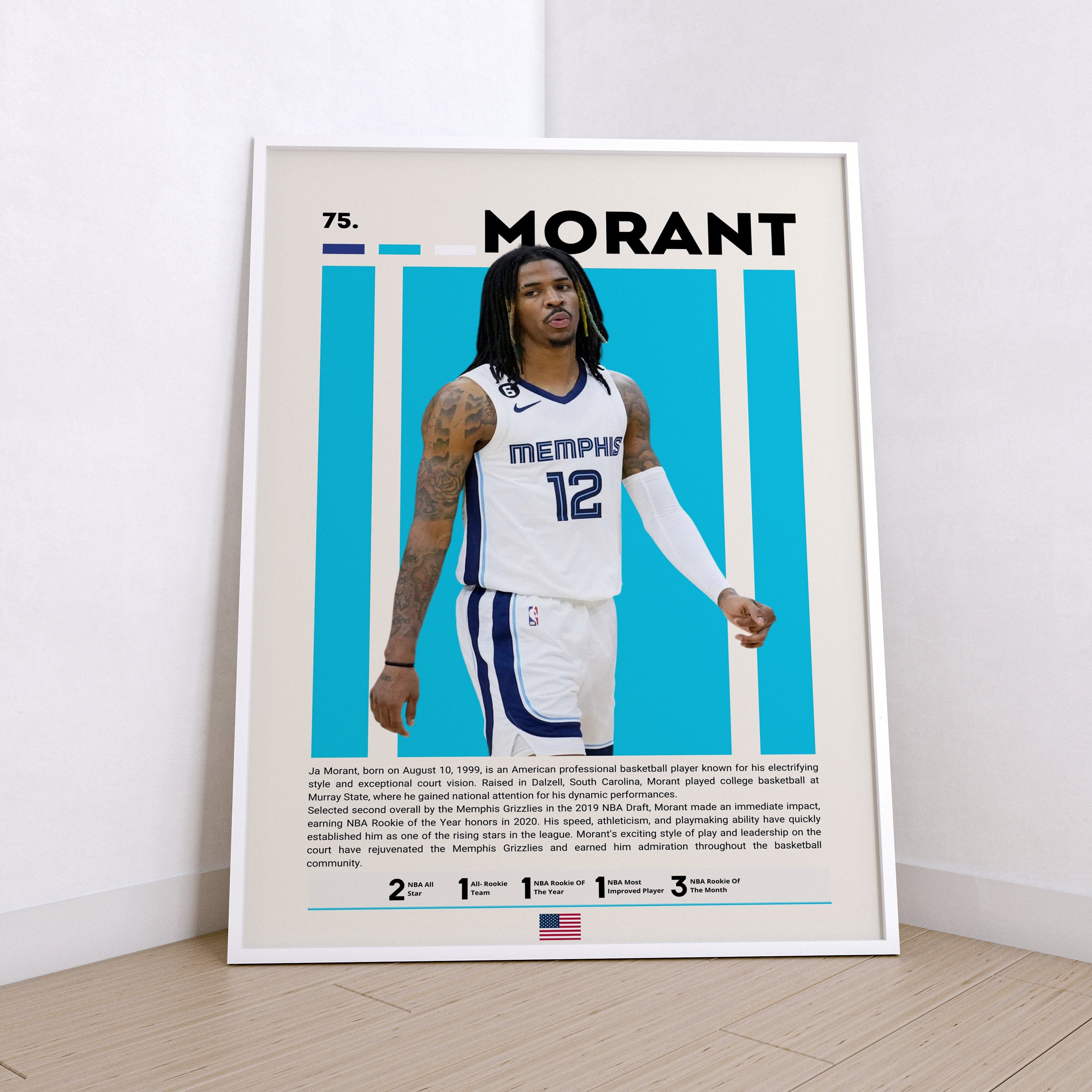 Ja Morant Poster, Basketball Poster, Sports Poster, Motivational Poster ...