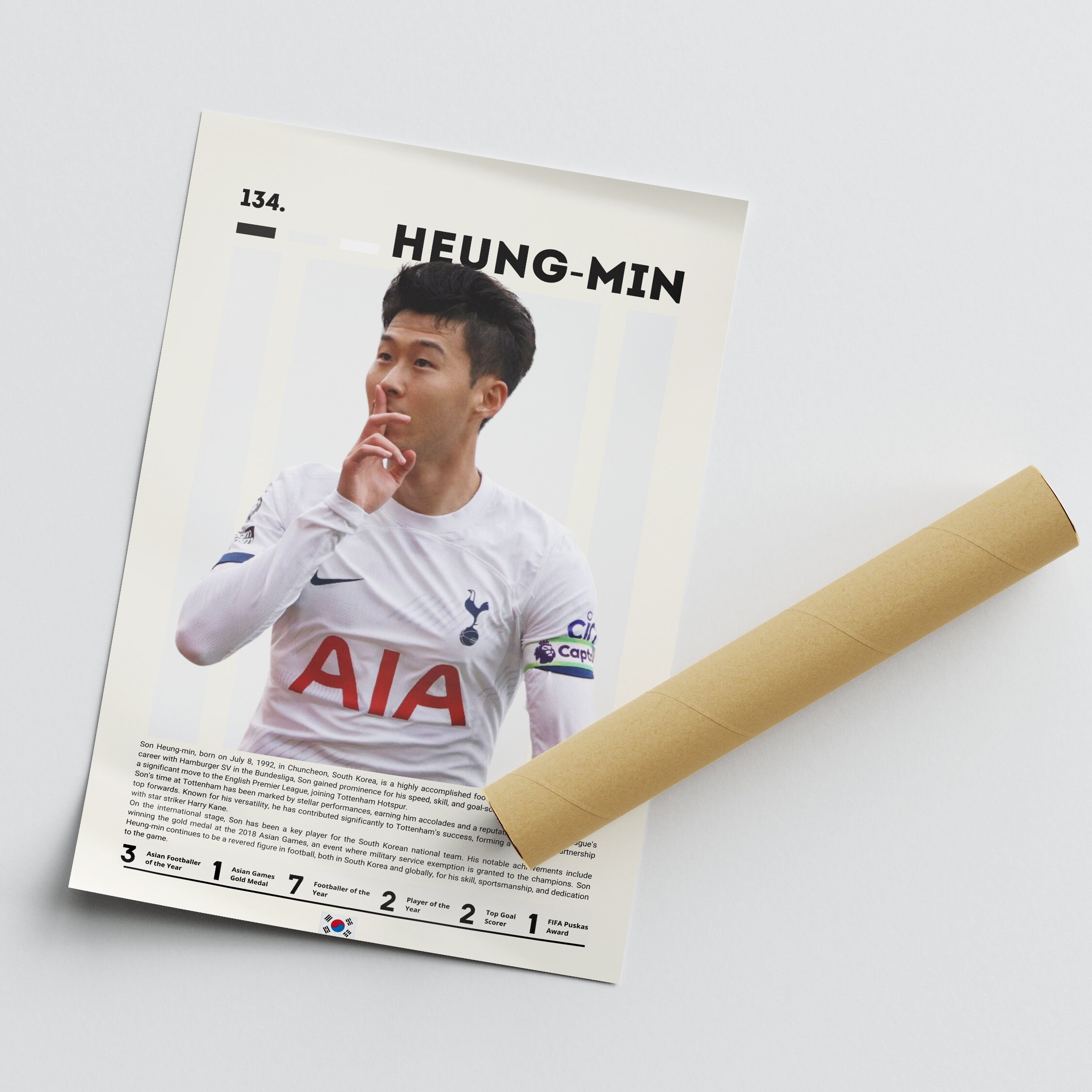 Son Heung-min Poster, Digital Soccer Poster, Sports Poster ...