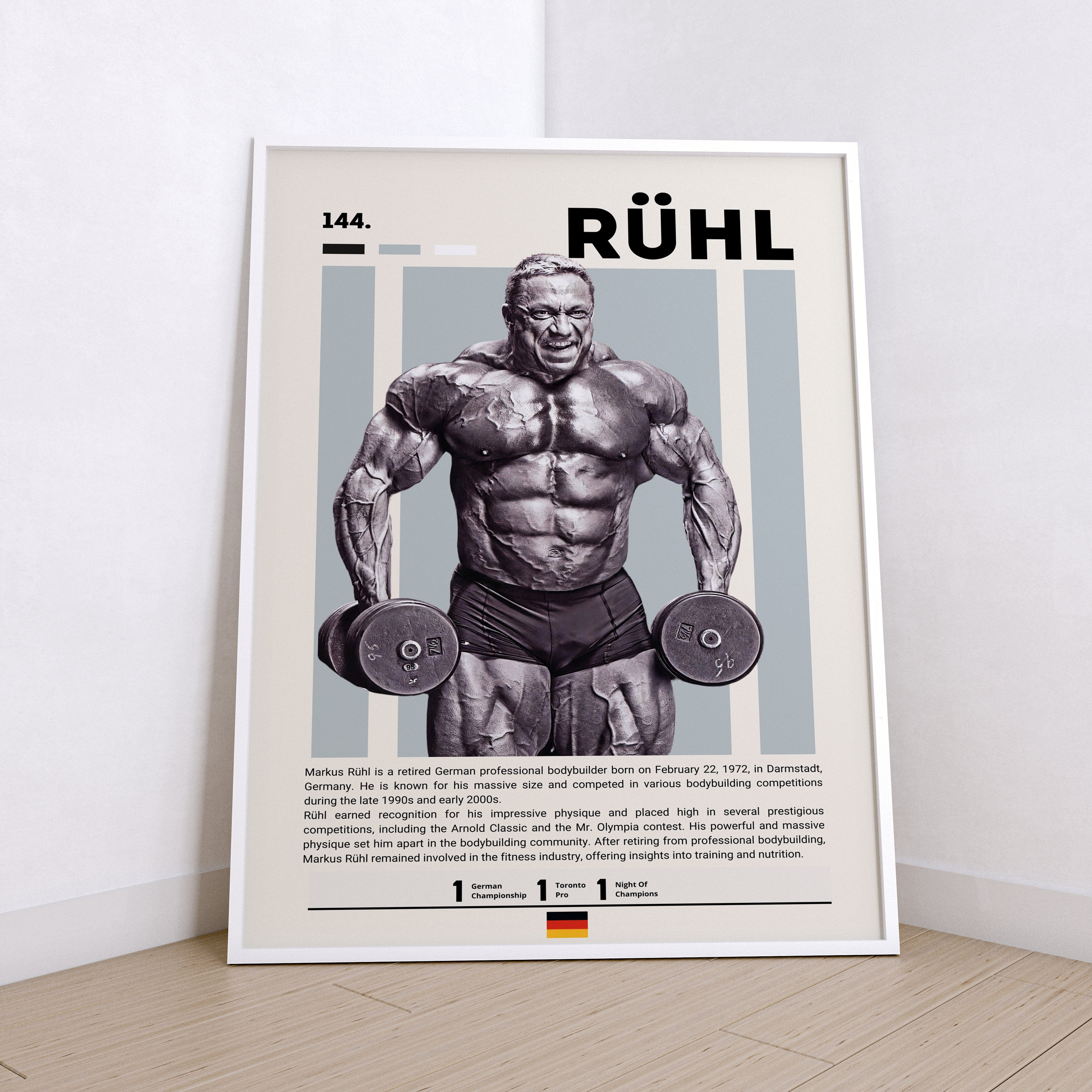 Markus Ruhl Poster, Bodybuilding Poster, Sports Poster, Motivational ...