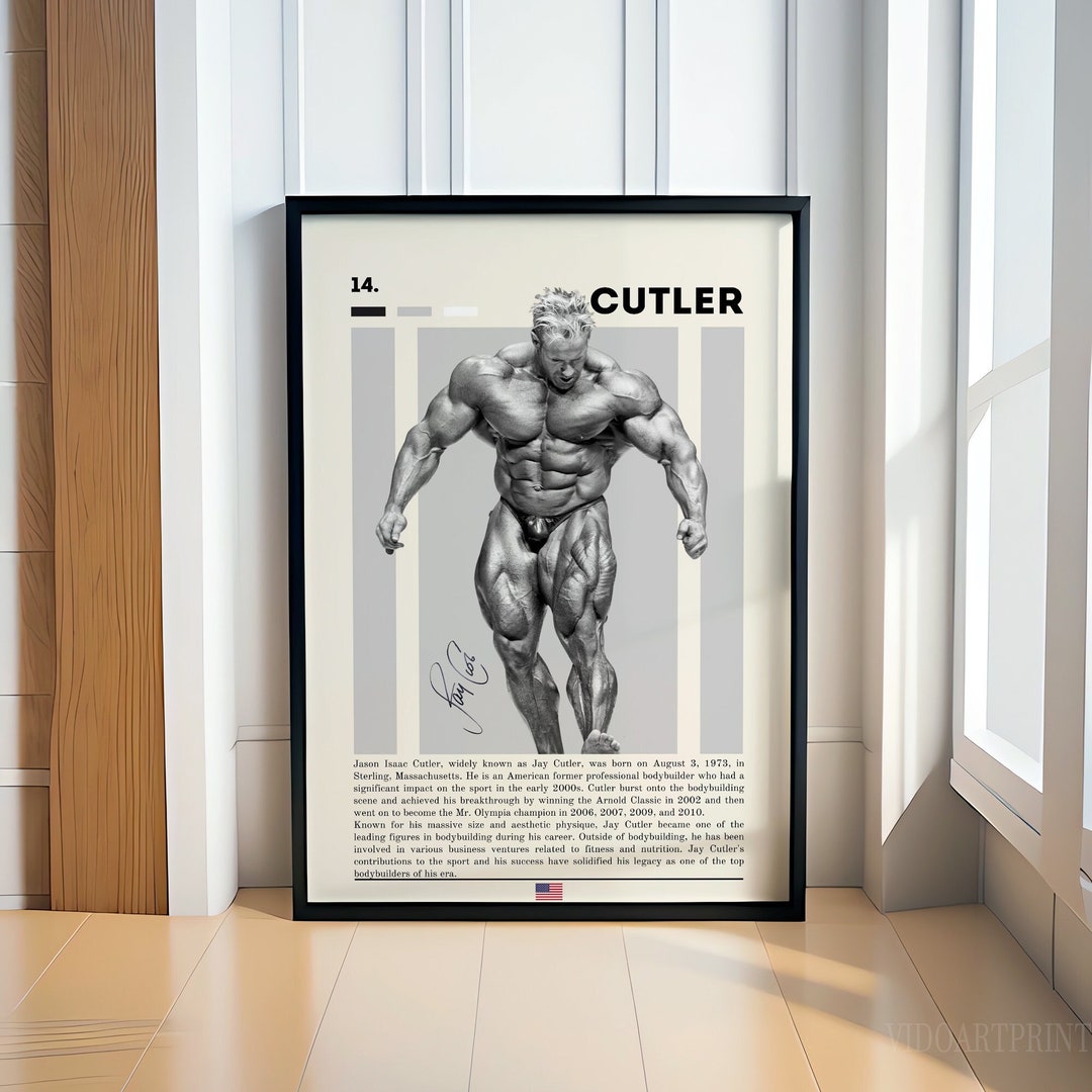Jay Cutler Poster, Bodybuilding Poster, Gym Posters, Motivational ...