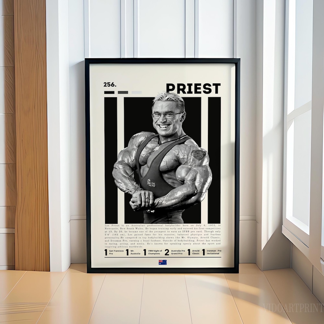 Lee Priest Poster, Bodybuilding Poster, Gym Posters, Motivational ...