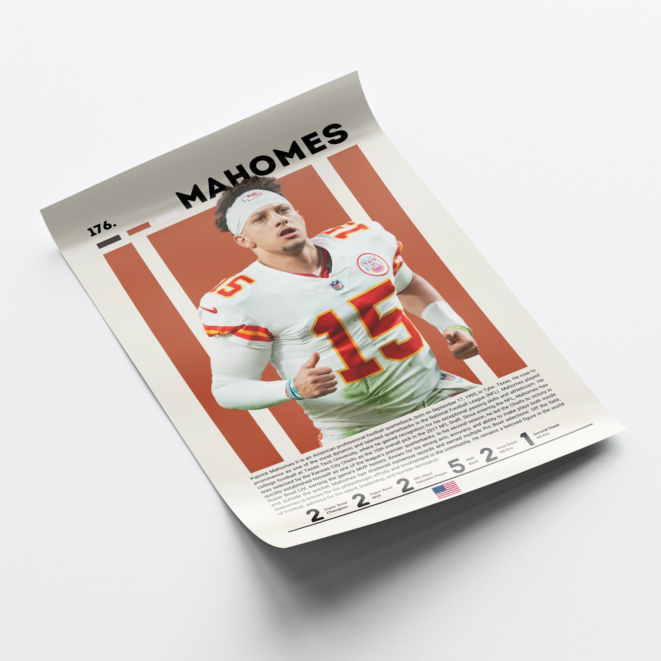 Patrick Mahomes Poster, Football Poster, NFL Poster, Sports Poster ...