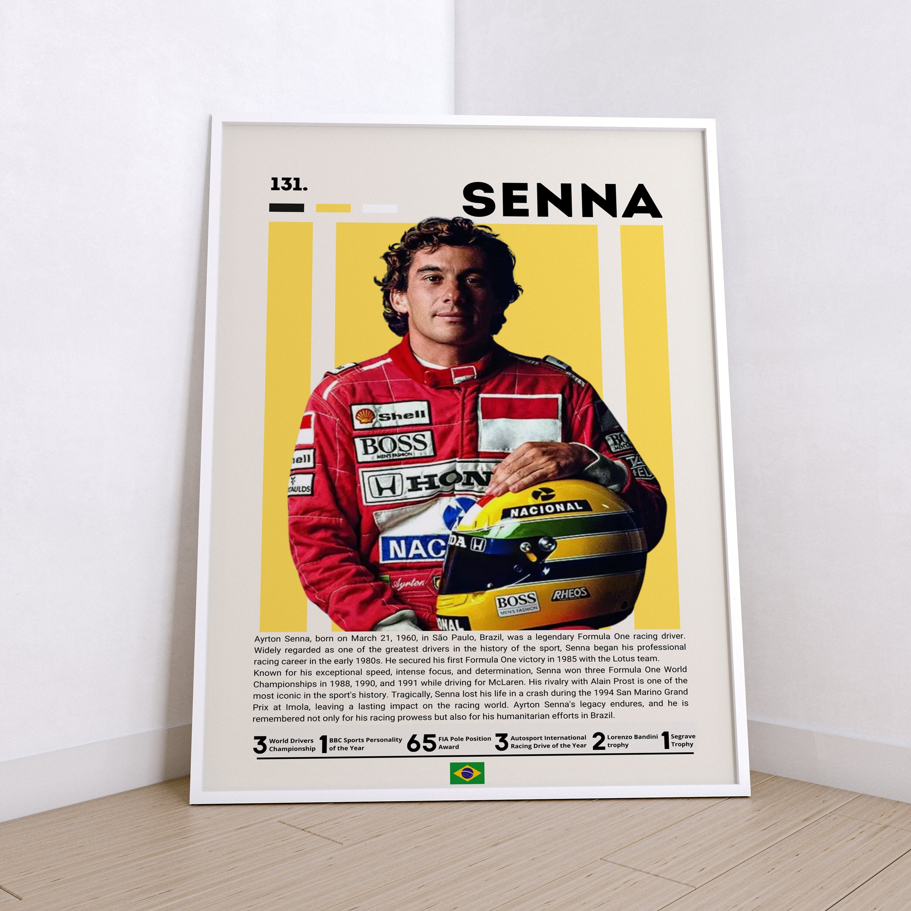 Ayrton Senna Poster, Formula One Poster, F1 Racing Poster, Car Poster ...