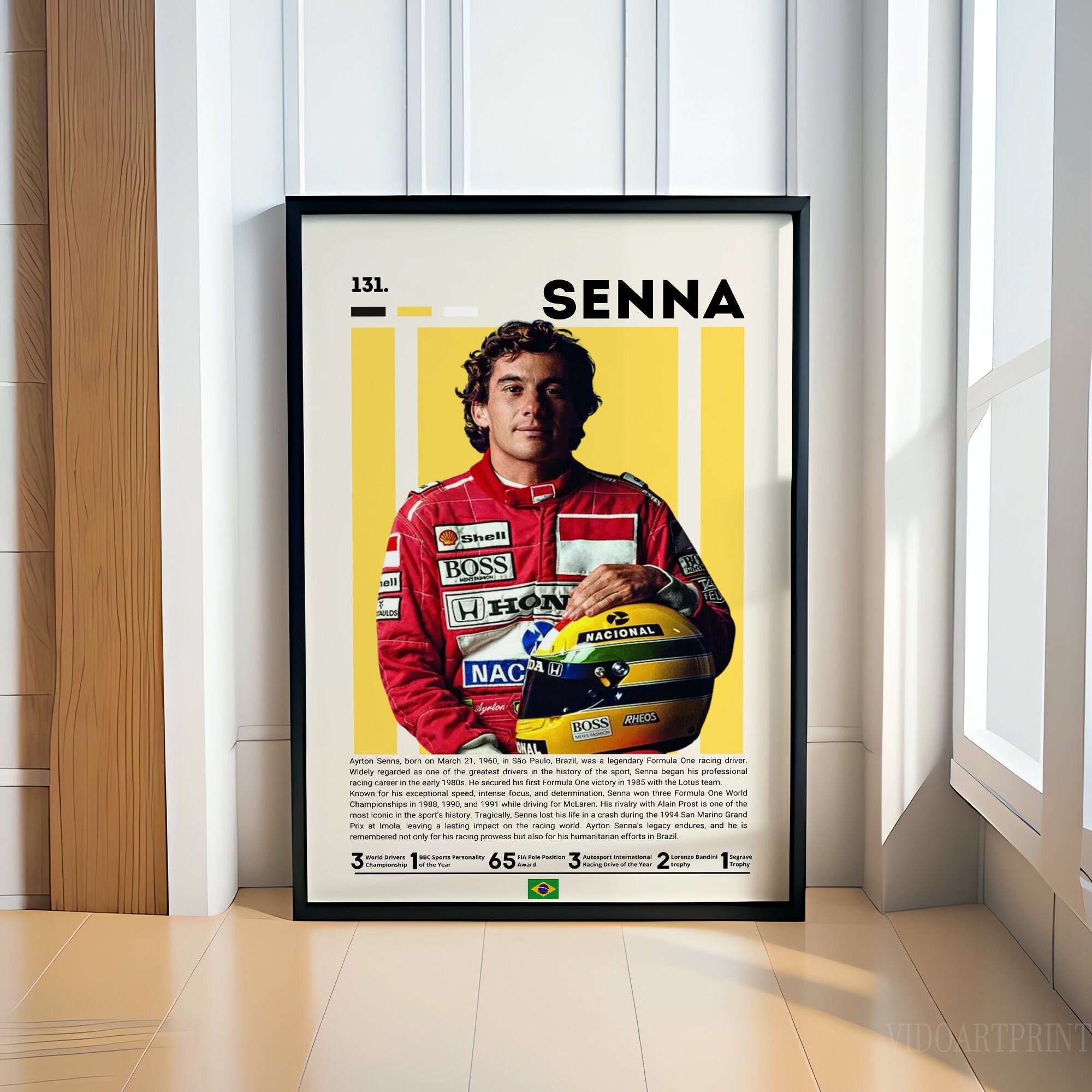Ayrton Senna Poster, Formula One Poster, F1 Racing Poster, Car Poster ...