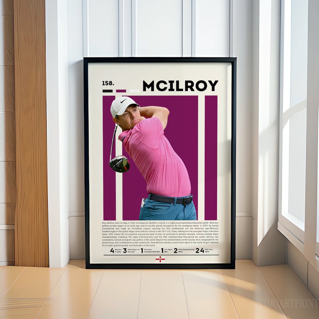 Rory Mcilroy Poster, Golf Poster, Sports Poster, Motivational Poster ...