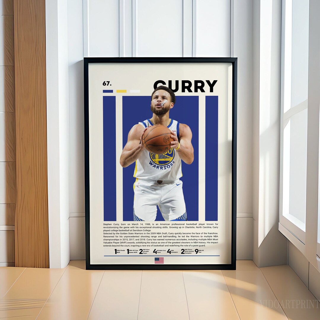 Stephen Curry Poster, Basketball Poster, Golden State Poster ...