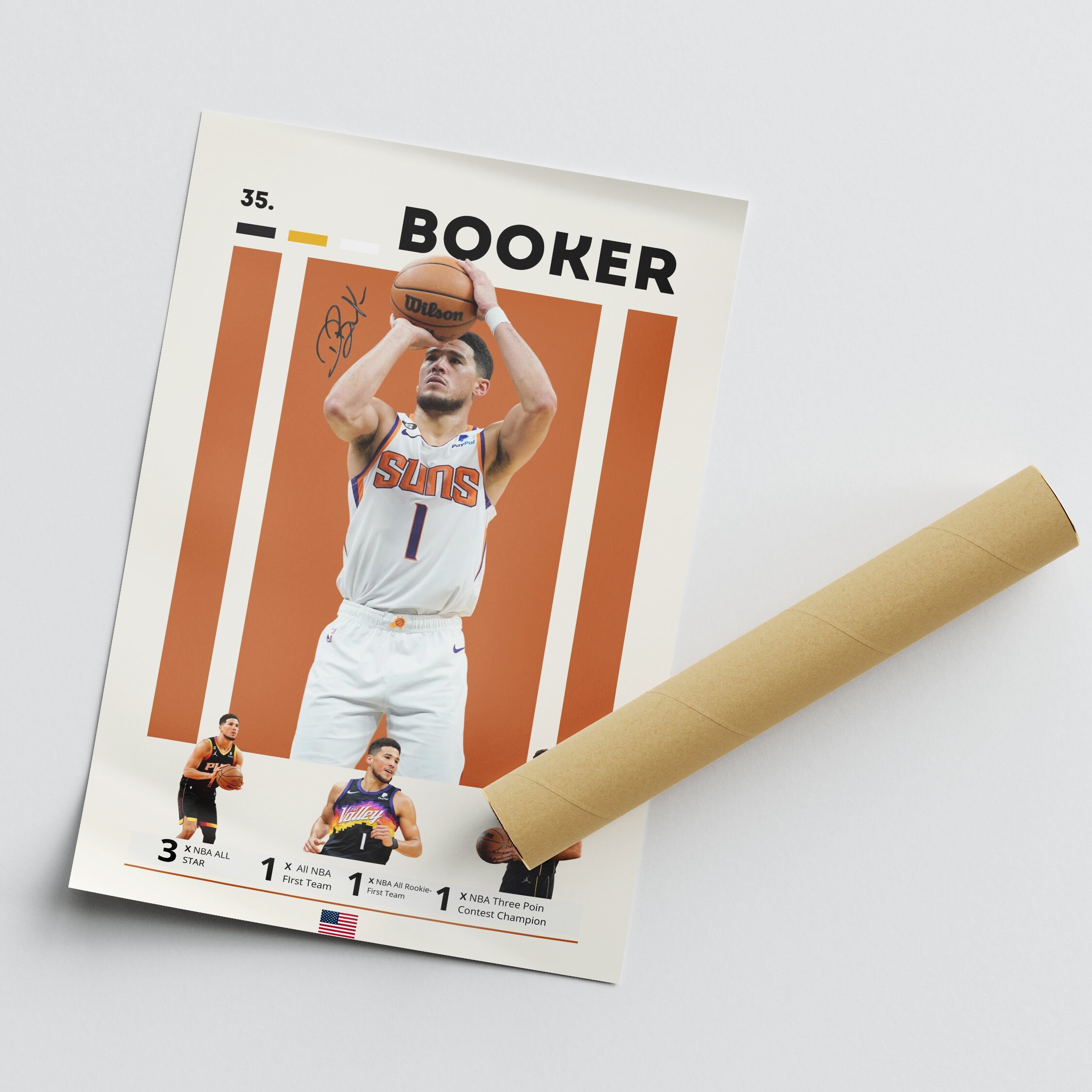Devin Booker Poster, Basketball Poster, Phoenix Suns Poster ...
