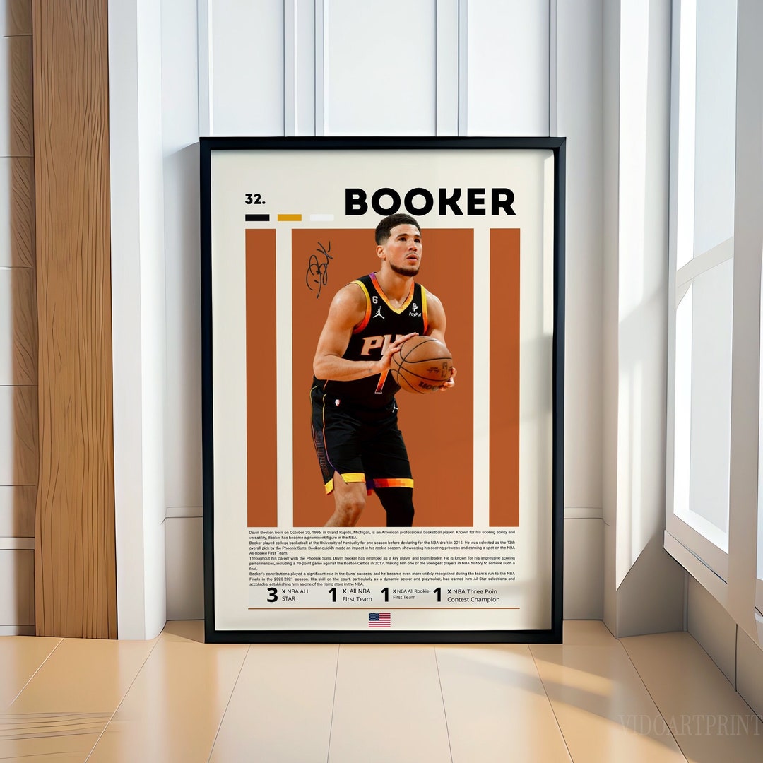 Devin Booker Poster, Basketball Poster, Phoenix Suns Poster ...