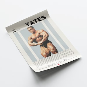 Dorian Yates Poster, Bodybuilding Poster, Gym Posters, Motivational ...