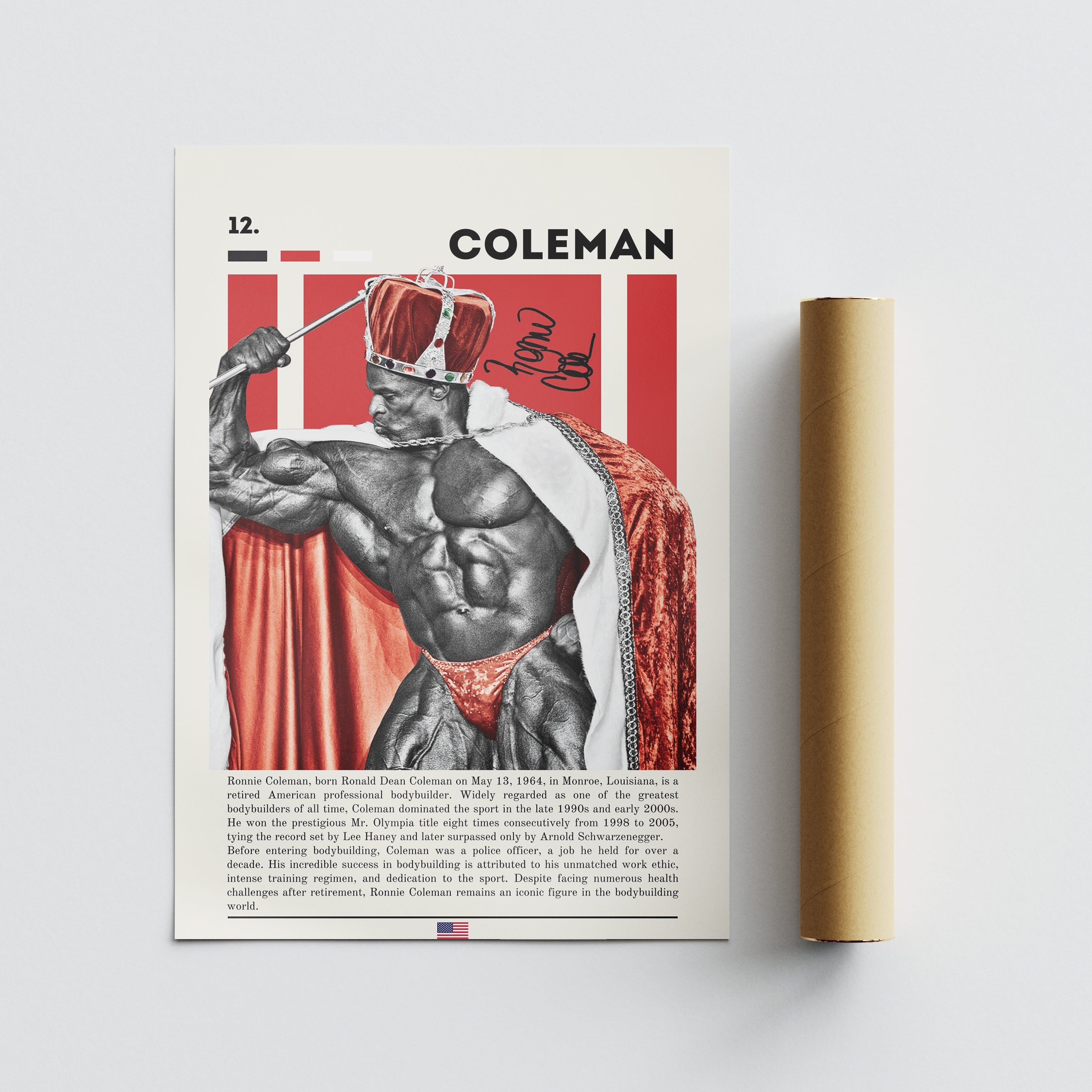 Ronnie Coleman Poster Bodybuilding Poster Sports Poster - Etsy