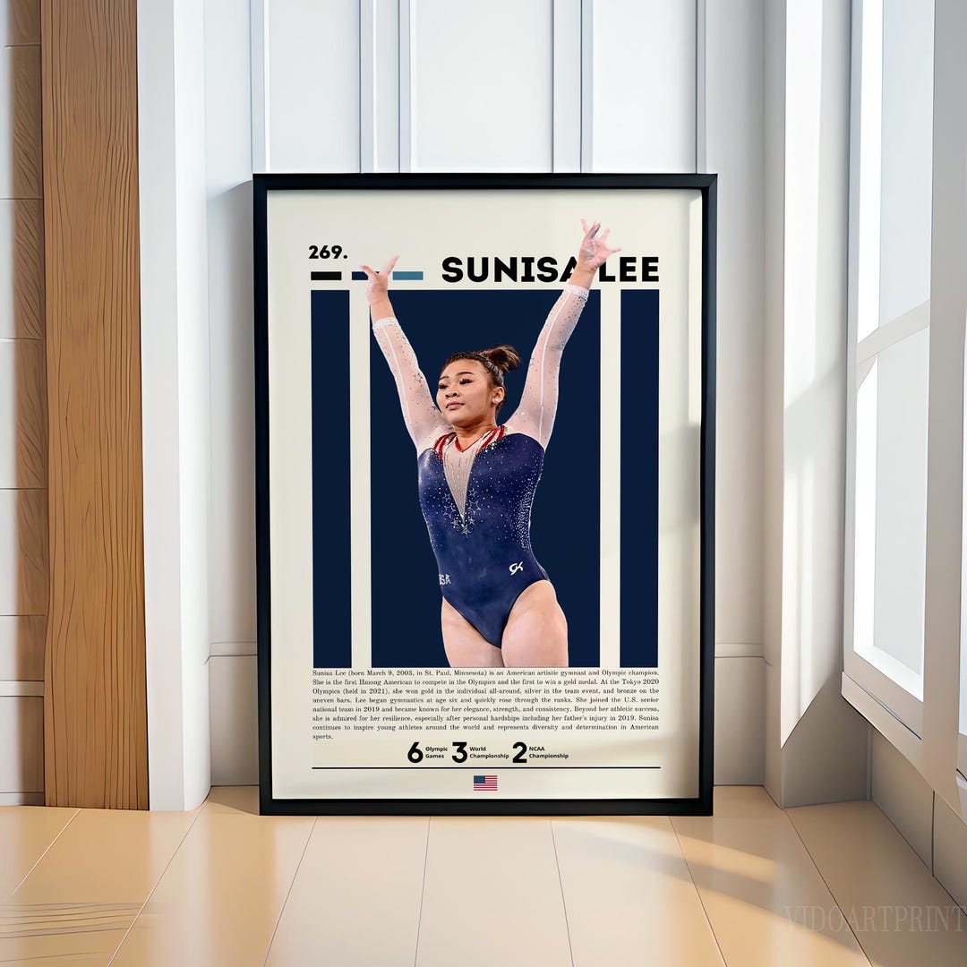 Sunisa Lee Poster, Gymnast Poster, Gymnasts Gifts, Sports Prints ...