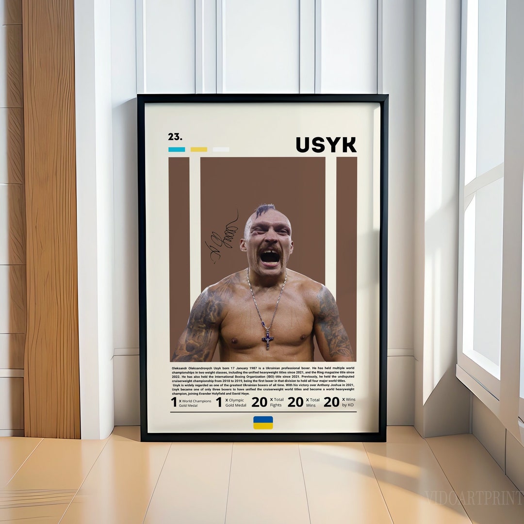 Oleksandr Usyk Poster, Boxing Poster, Sports Poster, Motivational ...