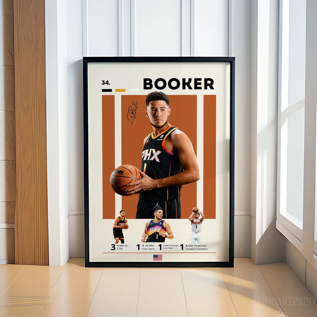 Devin Booker Poster, Basketball Poster, Phoenix Suns Poster ...