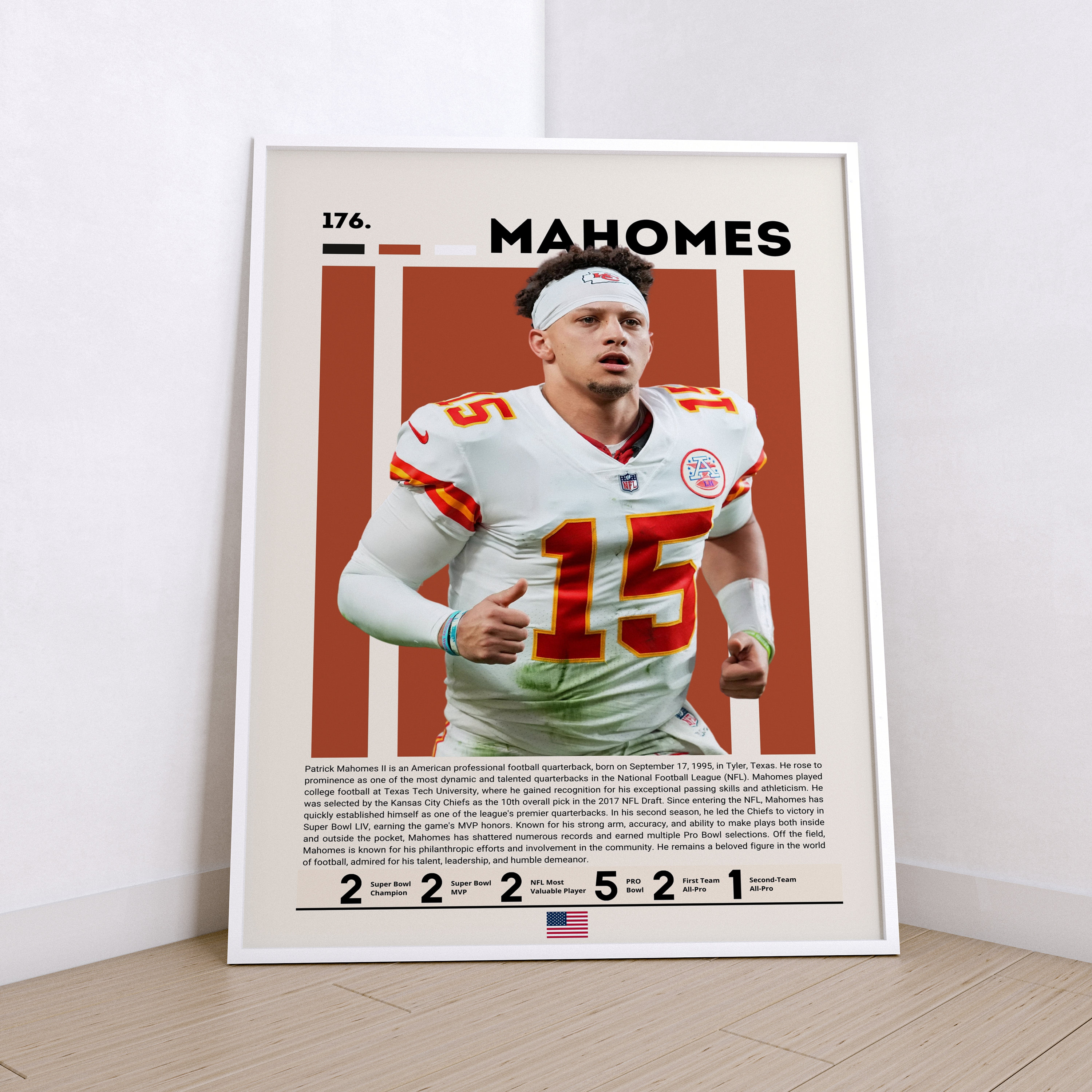Patrick Mahomes Poster, Football Poster, NFL Poster, Sports Poster ...