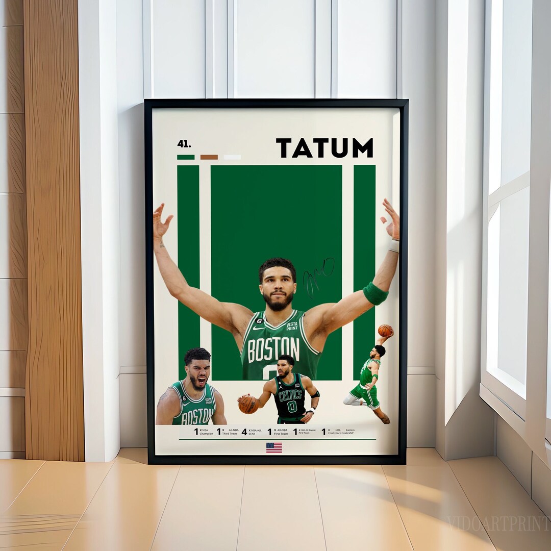 Jayson Tatum Poster, Basketball Poster, Boston Celtics Poster ...