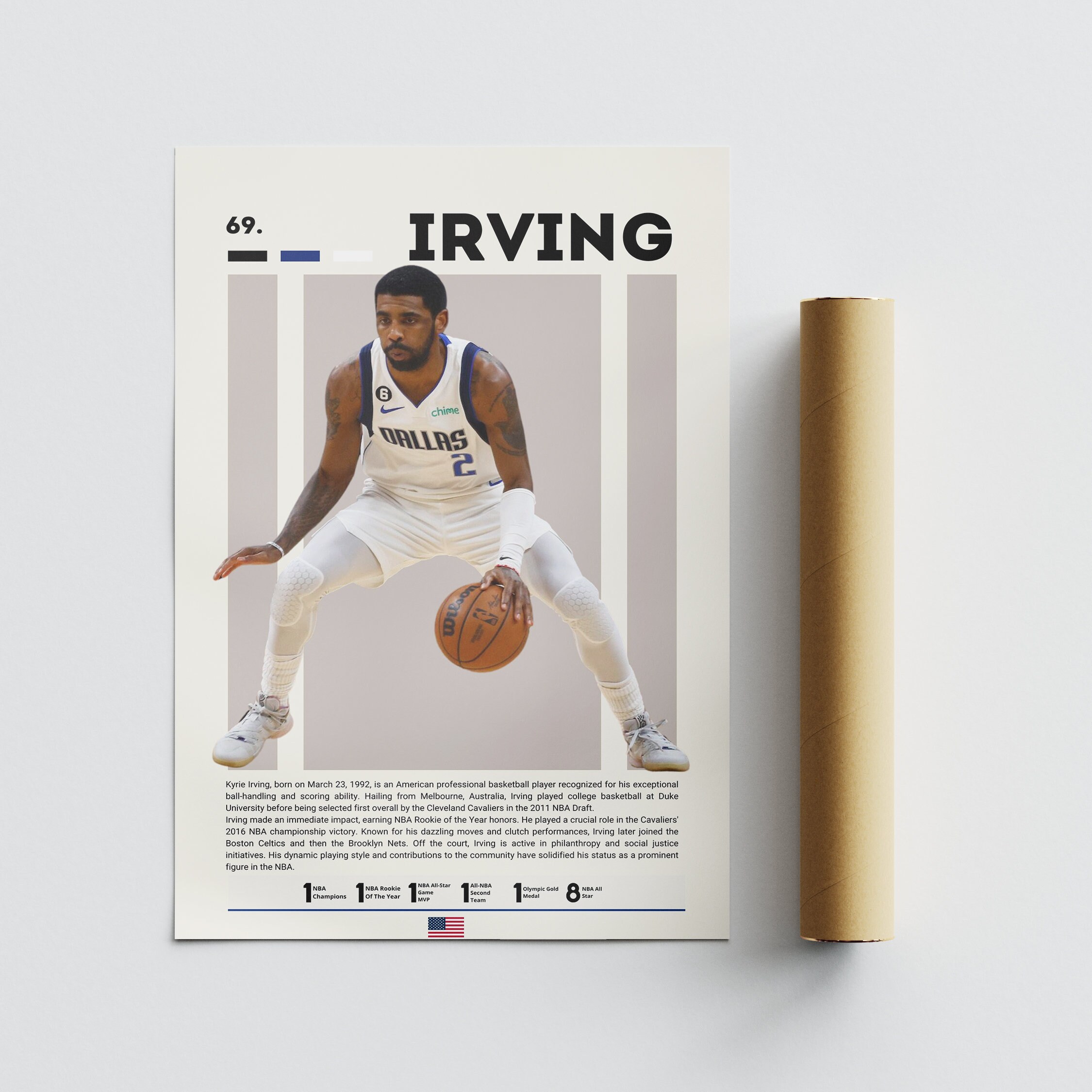 Kyrie Irving Poster, Basketball Poster, Sports Poster, Motivational ...
