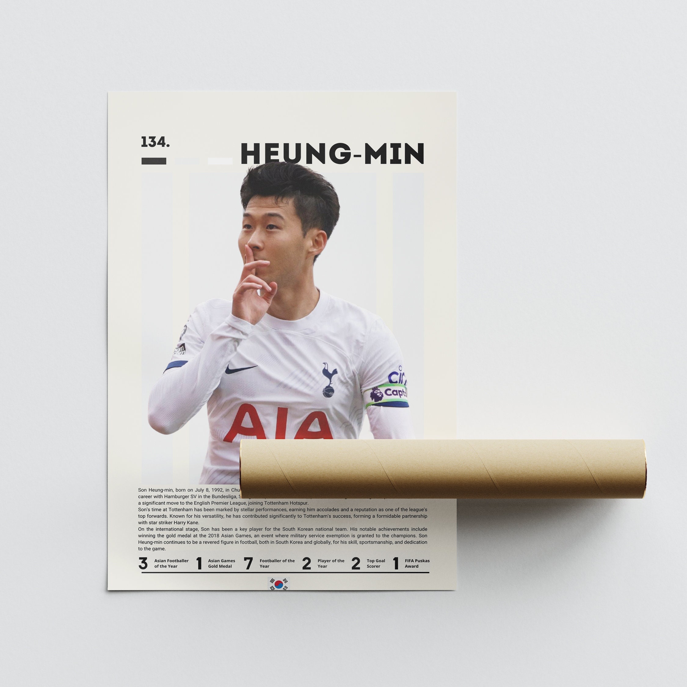 Son Heung-min Poster, Digital Soccer Poster, Sports Poster ...