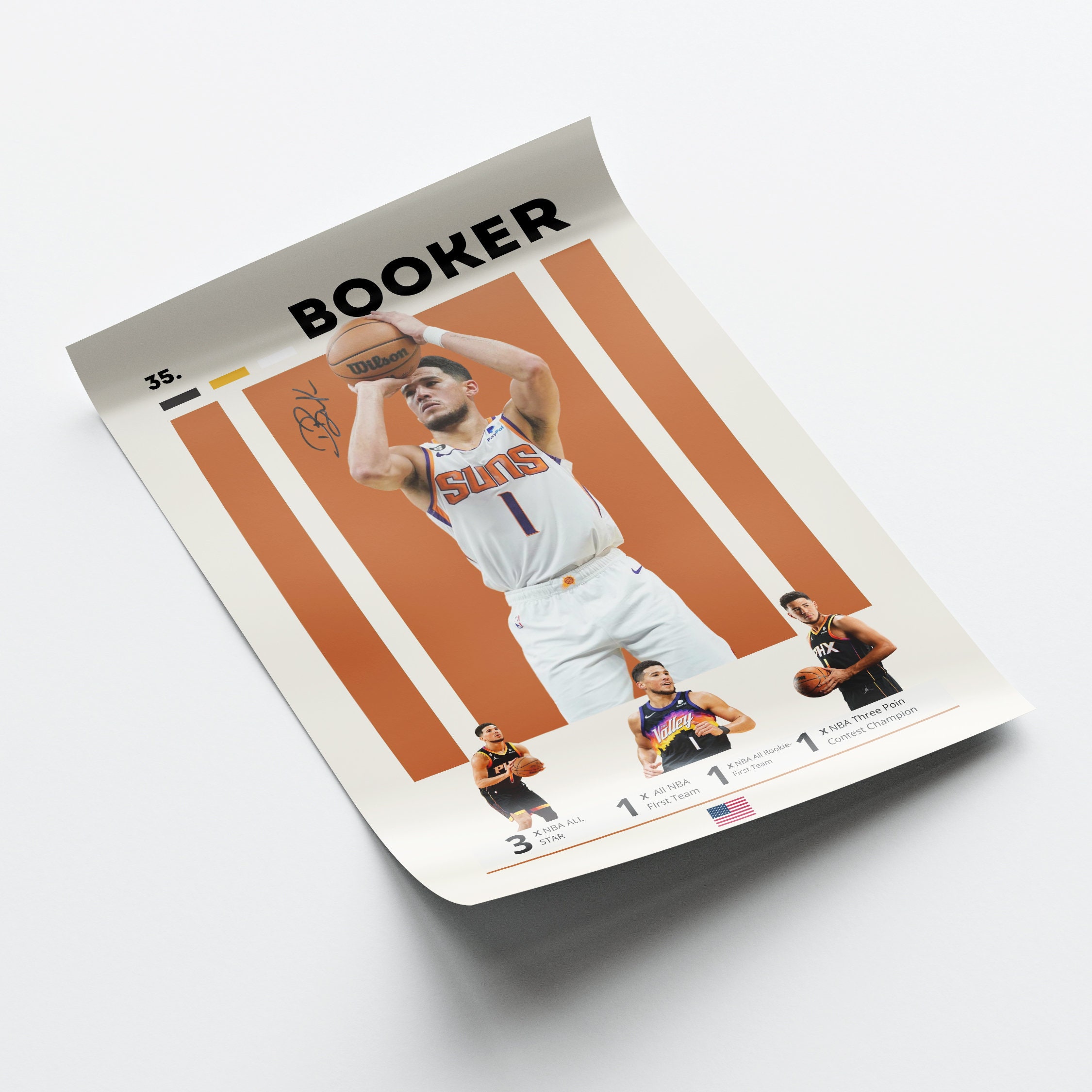 Devin Booker Poster, Basketball Poster, Phoenix Suns Poster ...
