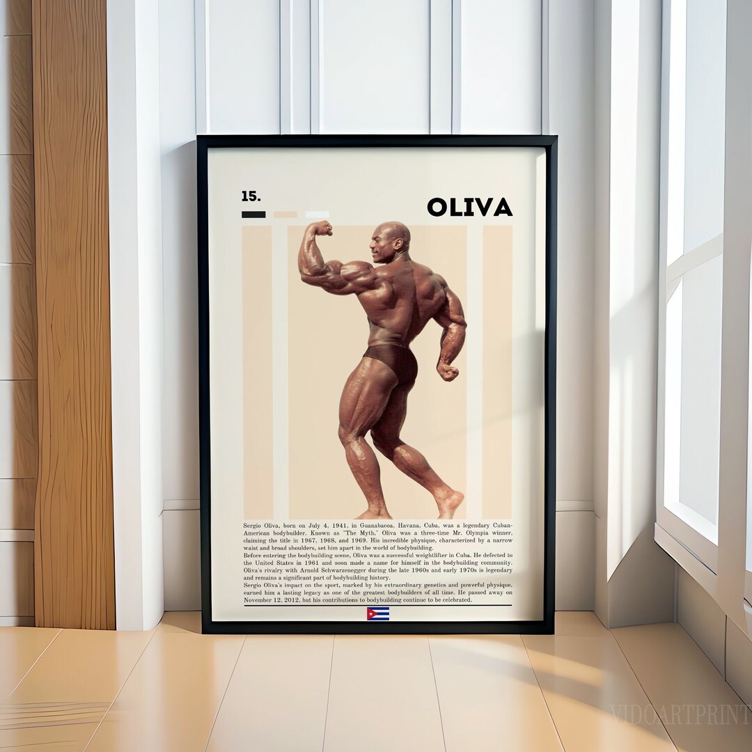 Sergio Oliva Poster, Bodybuilding Poster, Gym Posters, Motivational ...